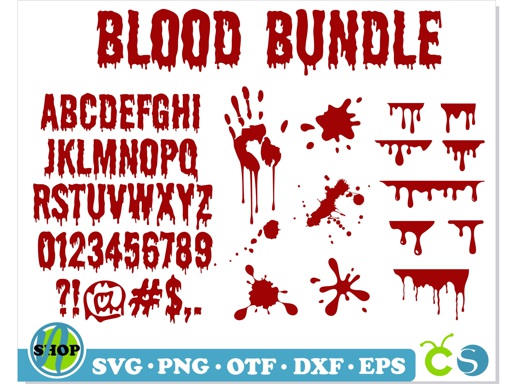 Blood Bundle | Blood Font, Blood Dripping font | Online Supermarket