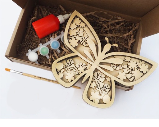 5-layer panel, Butterfly, lasercut file, 3D Puzzle, vector, | Online Supermarket