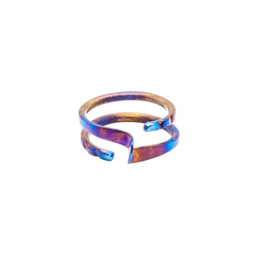 Titanium Wave ring, Thumb mood ring, Statement promise | Online Supermarket