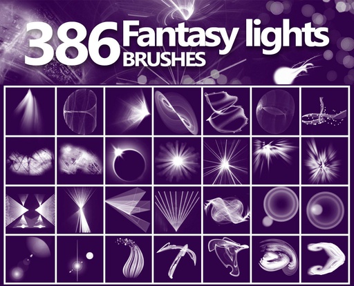 Fantasy lights brushes, Lens flares ABR Photoshop, Light | Online ...
