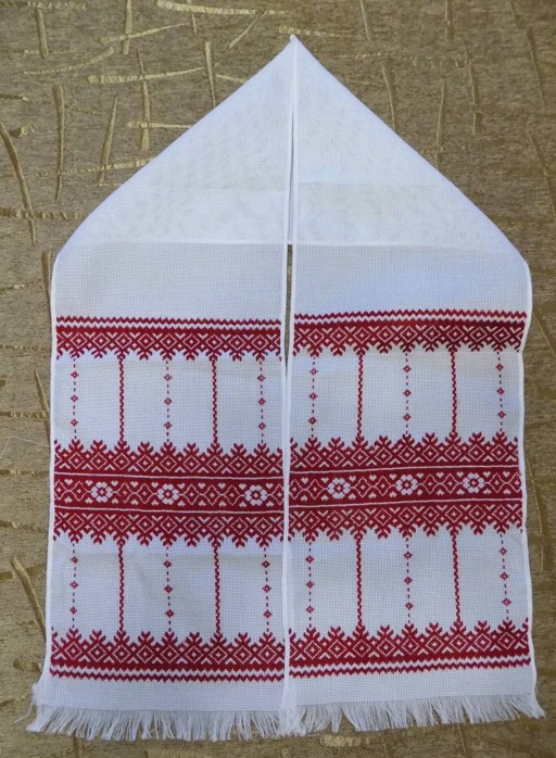 Hand embroidered Ukrainian embroidery towel RUSHNYK RUSHNIK red ...