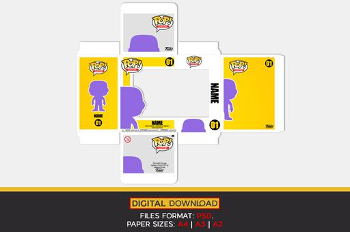 Digital POP Box template. Digital Photoshop files for | Online Supermarket
