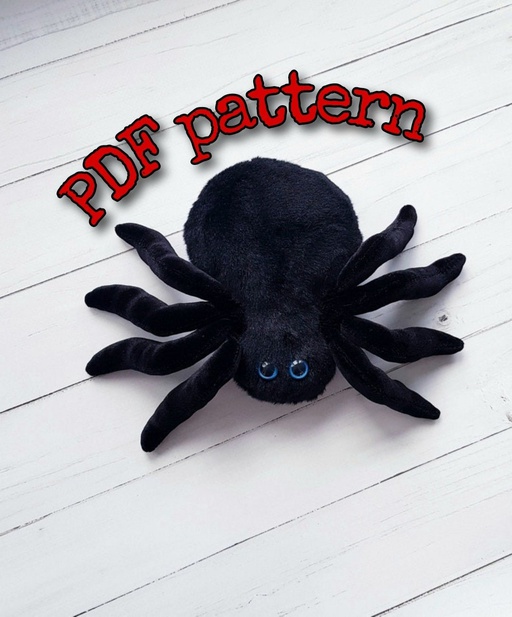 Easy Halloween toy Pattern spider, plush | Online Supermarket