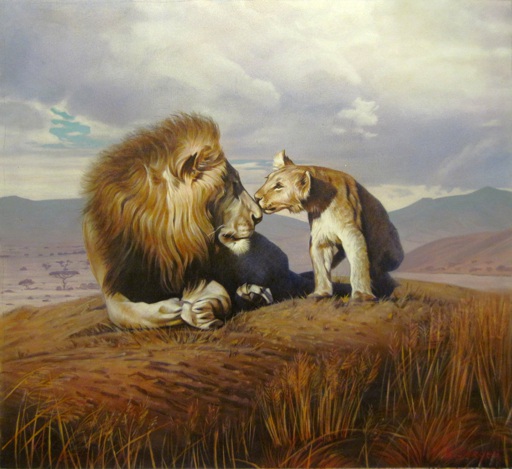 Heir to the throne, Original lion painting, The | Online Supermarket