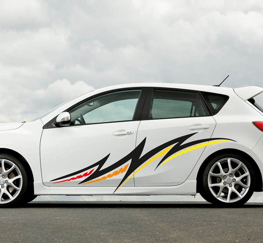 Abstract lines decal, car decal, car sticker, 2 | Online Supermarket