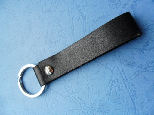 Black leather strap keyfob Leather key holder Handmade | Online Supermarket