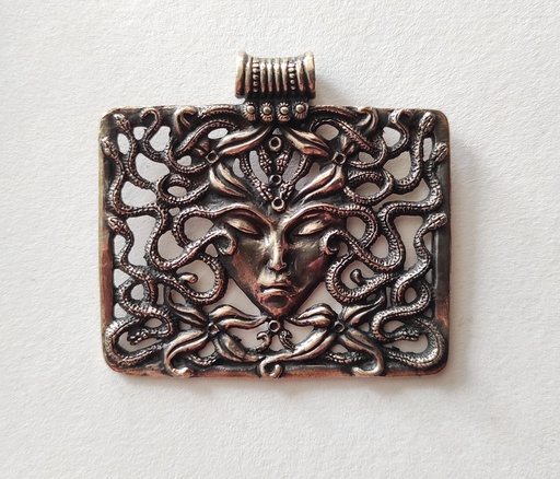 Gorgoneion Pendant, Greek Mythology Monster Gorgon Medusa, Medusa ...