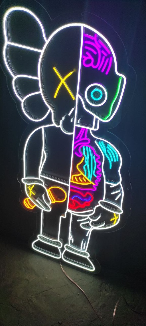 Kaws neon sign, neon sign bedroom, led | Online Supermarket