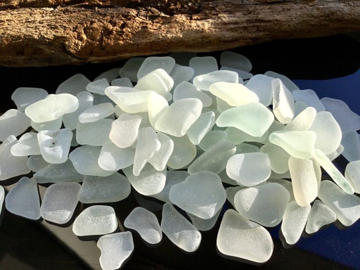 White sea glass 100 pcs Authentic sea glass | Online Supermarket