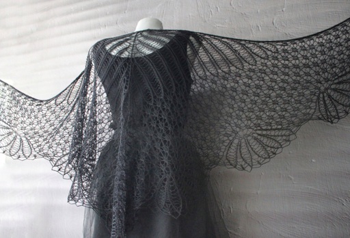 Goth shawl Lace shawl black Victorian mourning shawl | Online Supermarket