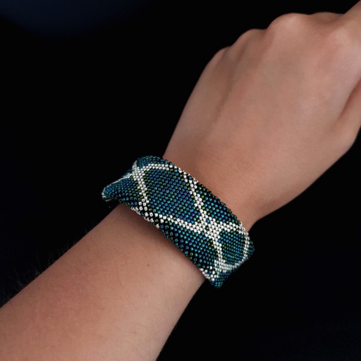 Green snake braclet, ,Seed bead braclet, green python | Online Supermarket