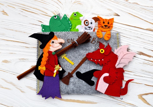 Room on the broom Felt finger puppets set | Online Supermarket
