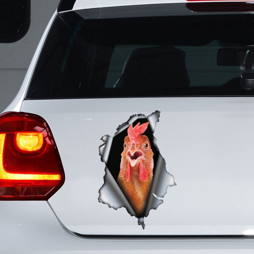Red chicken car decal, chicken magnet, | Online Supermarket
