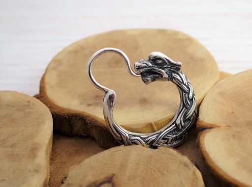 Wolf Mens earring Celtic Fenrir silver Norse viking | Online Supermarket