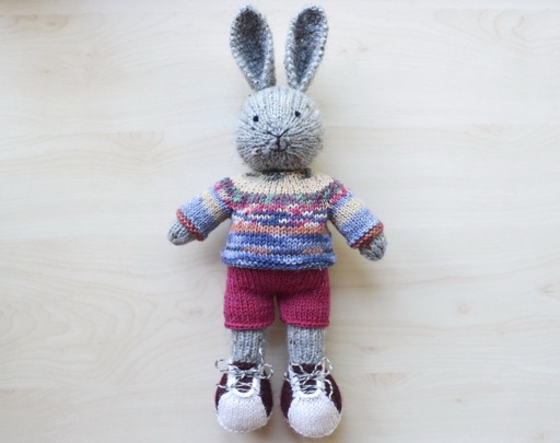 Knitted Bunny in Suit Hand Knit Bunny Boy | Online Supermarket