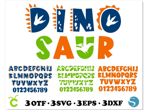Dinosaur Font Bundle | Dinosaur Font SVG Cricut, | Online Supermarket