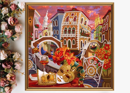 Bead Embroidery kit Venice DIY Beadwork kit Beading | Online Supermarket