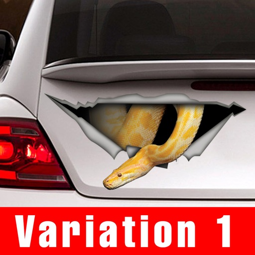 Albino Burmese python car decal, Vinyl decal, car | Online Supermarket