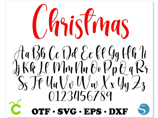 Christmas Font SVG Cricut, Christmas Font OTF, Christmas | Online ...