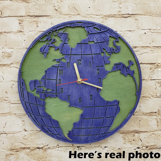 Handmade wall clock, Wooden wall clock, map clock, | Online Supermarket