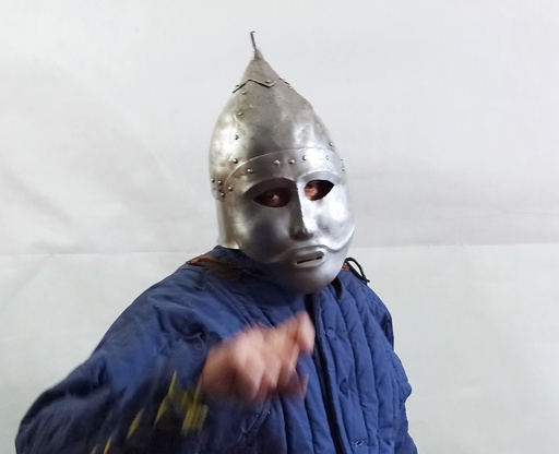 Mongolian Helmet with Face Mask, Eastern Battle Helmet | Online Supermarket