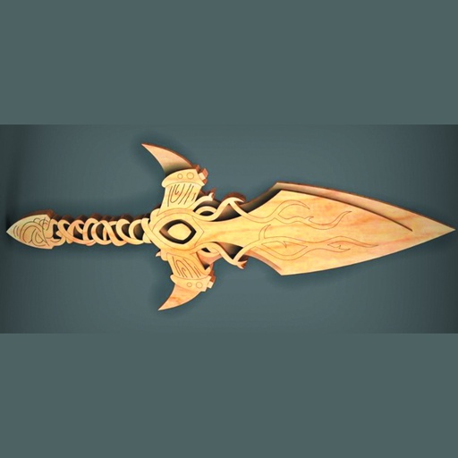 3 Layer Sword, Fantasy, lasercut file, 3D Puzzle, | Online Supermarket
