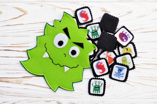 Monster Memory game Felt Matching games for kids | Online Supermarket
