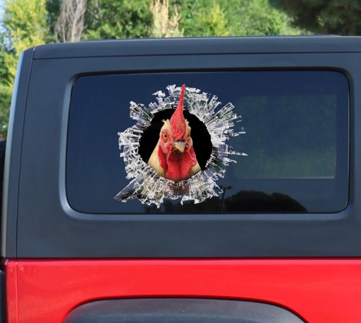 Rooster window sticker, car sticker, Rooster car | Online Supermarket