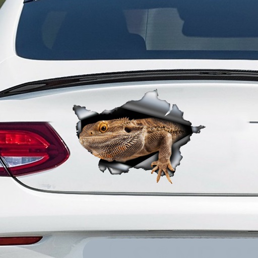 Grey bearded dragon car decal, Beardie magnet, | Online Supermarket