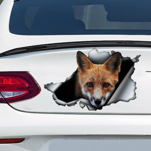 Cute red Fox car decal , Fox | Online Supermarket