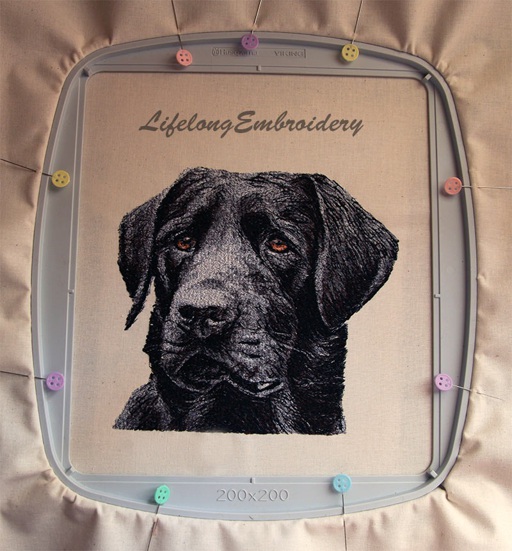PhotoStitch Embroidery Dog Black Labrador Retriever. Digital Machine ...