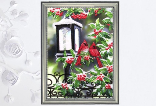 Bead Embroidery kit Birds Cardinals DIY Beadwork kit | Online Supermarket