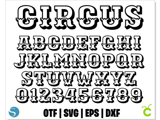 Circus font | Circus Font SVG, Circus Font | Online Supermarket