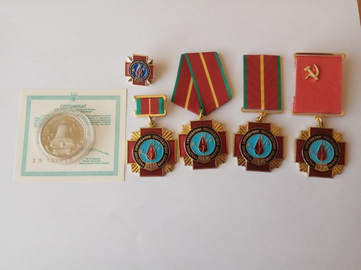 5 Original soviet russian chernobyl liquidator medals/badge + | Online ...