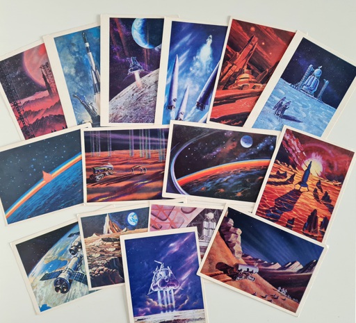 Space postcards set, Soviet postcards, Vintage postcards, Cosmos ...